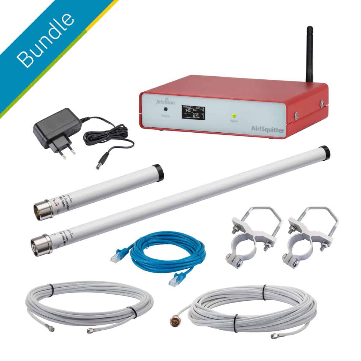 Air!Squitter FLARM + 2x Antennas + 2x Coax Cables BUNDLE – jetvision ...